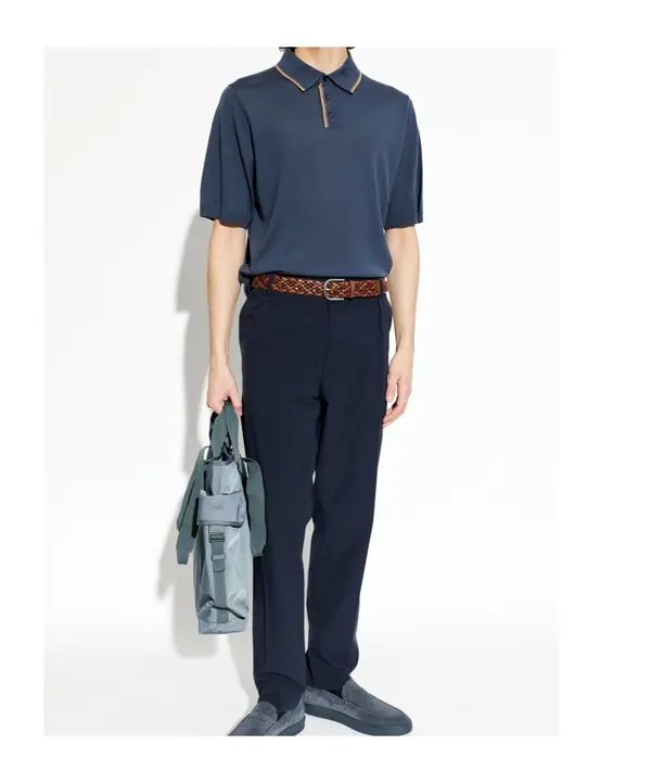 Paul Smith Stripe Detailed Knitted Polo Shirt