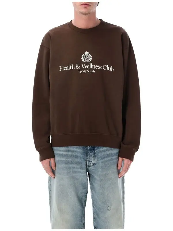 SPORTY  RICH Sporty & Rich Crewneck Sweatshirt With Logo Pattern