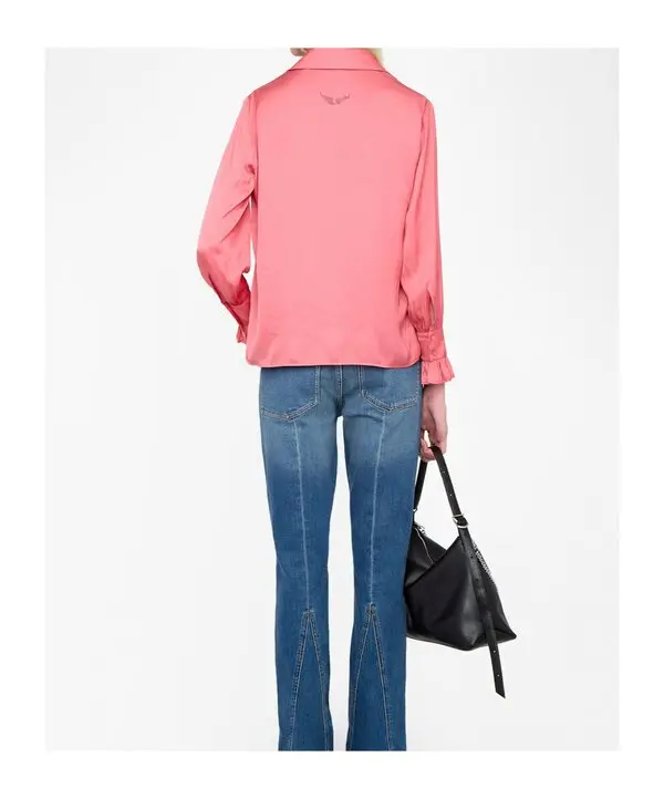 Zadig&Voltaire Satin Blouse With Wing Embellishment - Pink