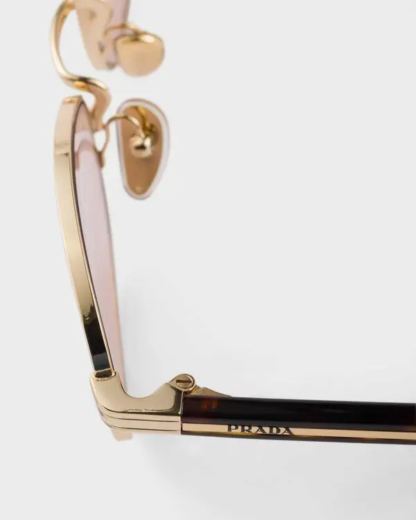 Prada Oval Metal Sunglasses - Pink
