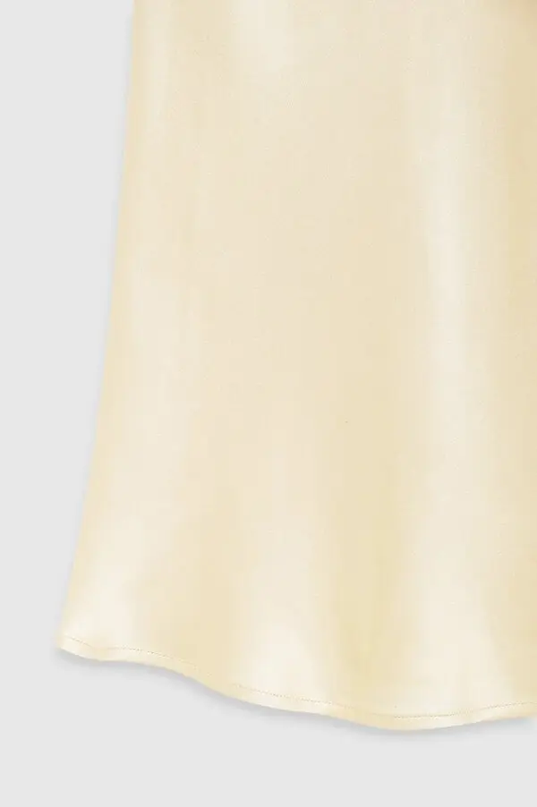 ANINE BING Bar Silk Midi Skirt - Nude