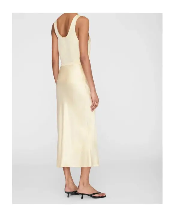 ANINE BING Bar Silk Midi Skirt - Nude