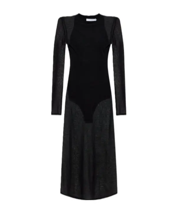 IRO PARIS Long Sleeve Sheer Dress