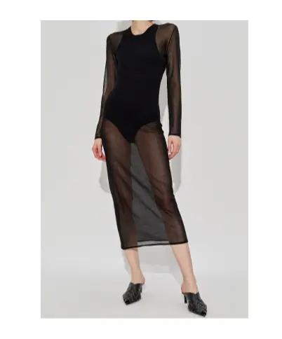 IRO PARIS Long Sleeve Sheer Dress