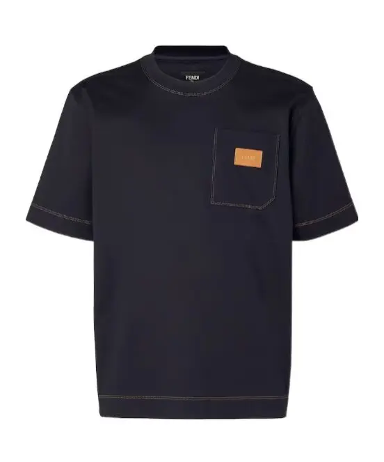 Fendi Logo Patch Crewneck T-shirt