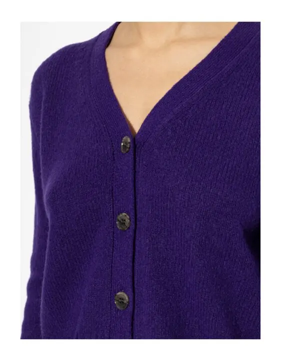 LISA YANG Button V-neck Cardigan - Blue