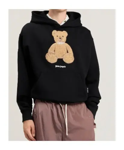 Palm Angels Bear Patch Hoodie - Black-brown