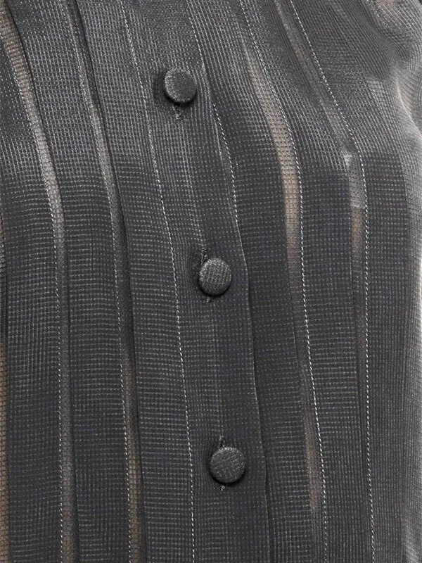 MAISON MARGIELA Sheer Pleated Button-up Shirt