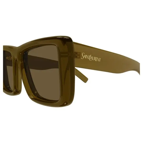 Saint Laurent Sl 900 Howl Rectangular Sunglasses - Brown