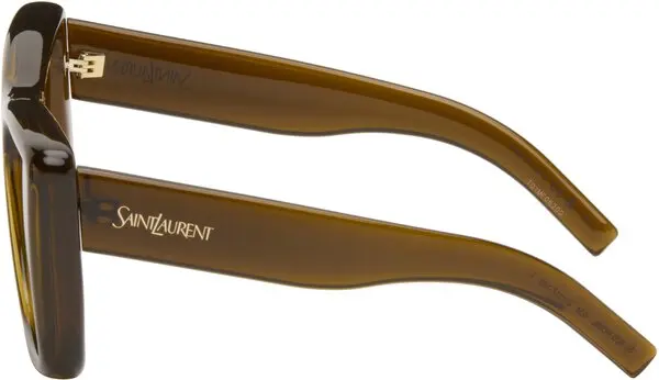 Saint Laurent Sl 900 Howl Rectangular Sunglasses - Brown