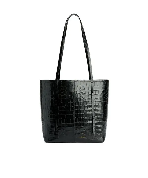 BY MALENE BIRGER Abilso Croc-embossed Tote Bag - Black
