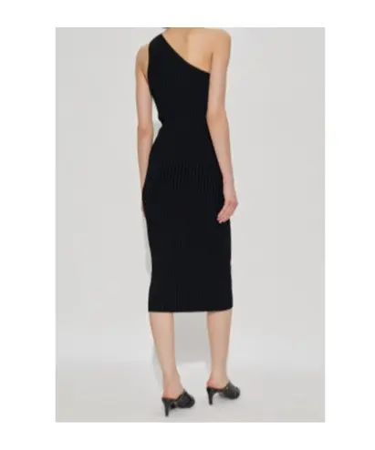 IRO PARIS Sleeveless One-shoulder Rib-knit Dress