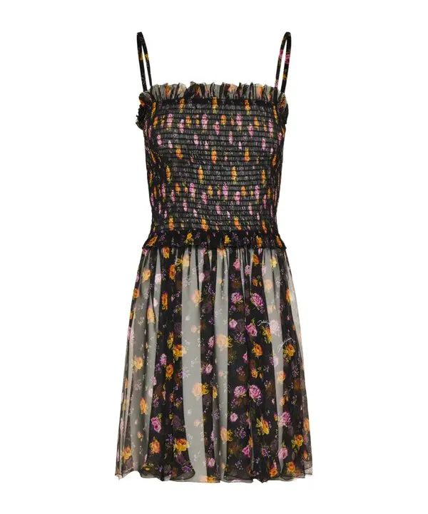Dolce & Gabbana Floral Ruffled Mini Dress
