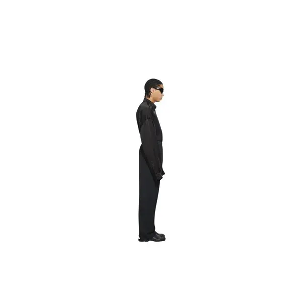 Balenciaga Logo Waistband Straight Leg Trousers