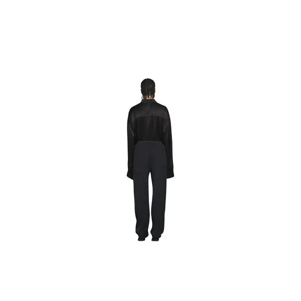 Balenciaga Logo Waistband Straight Leg Trousers