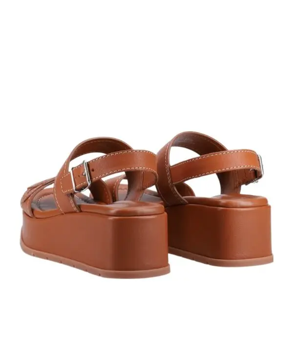 Hogan Buckled Platform Sandals - Brown