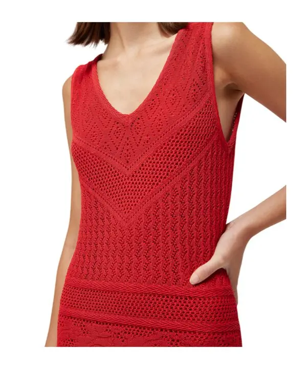 BLUGIRL Crochet-knit V-neck Maxi Dress