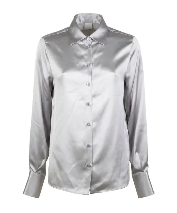 Eleventy Buttoned Shirt With Lapel Collar