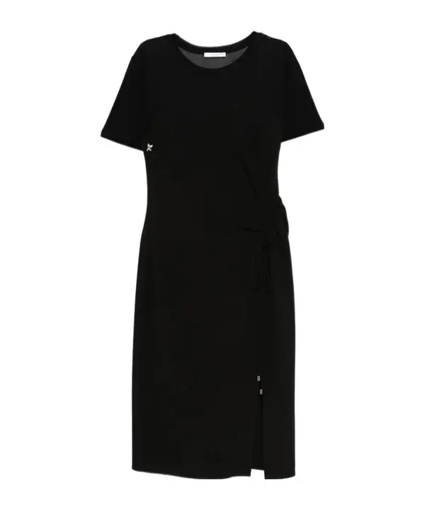 Patrizia Pepe Twill Midi Dress - Black