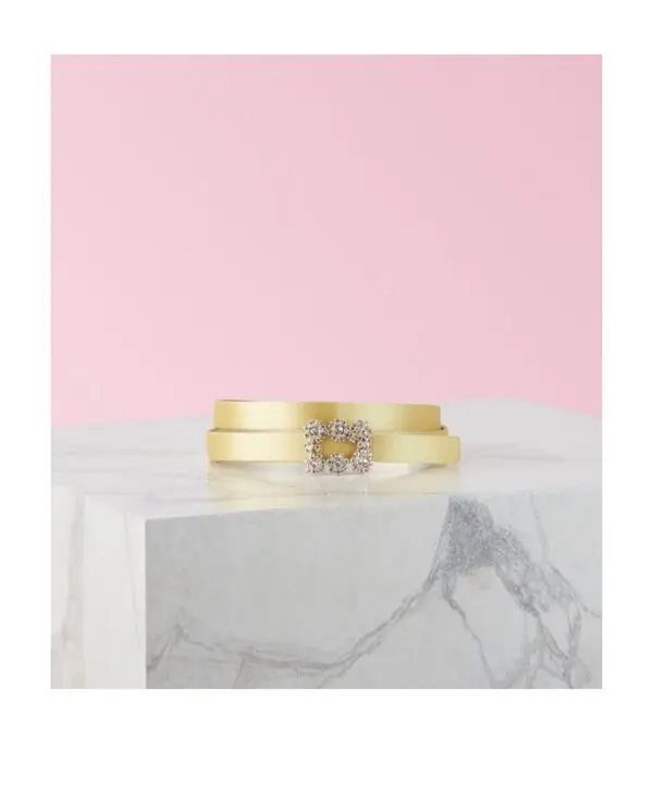 ROGER VIVIER Flower Stone Belt - Nude