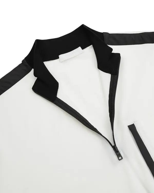 Prada Long Sleeve Zipper Detail T-shirt - White