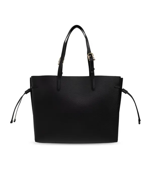 Furla Ava Large Shopper Bag With Logo Detail - Black