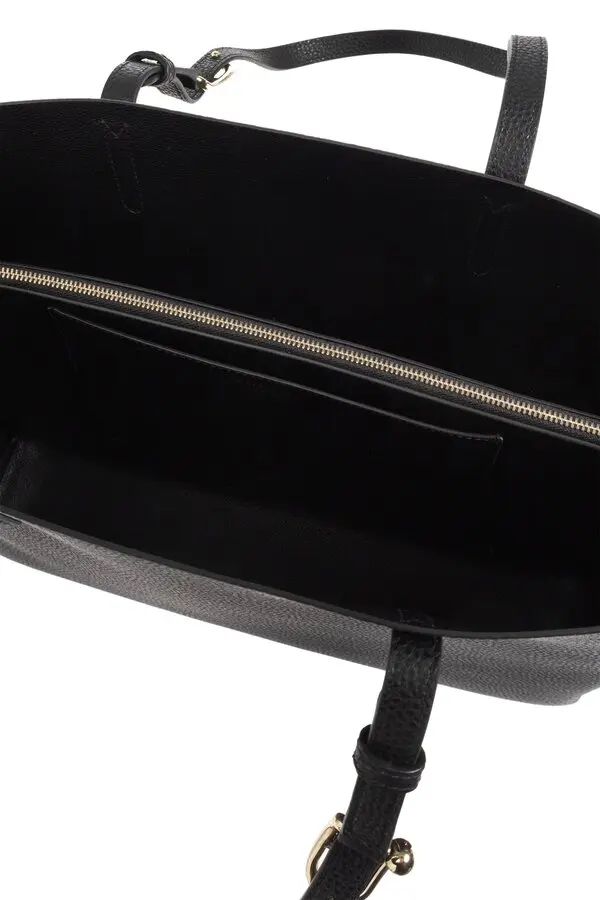 Furla Ava Large Shopper Bag With Logo Detail - Black