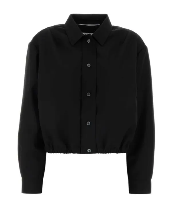 JIL SANDER Blouson 25 Cropped Jacket - Black