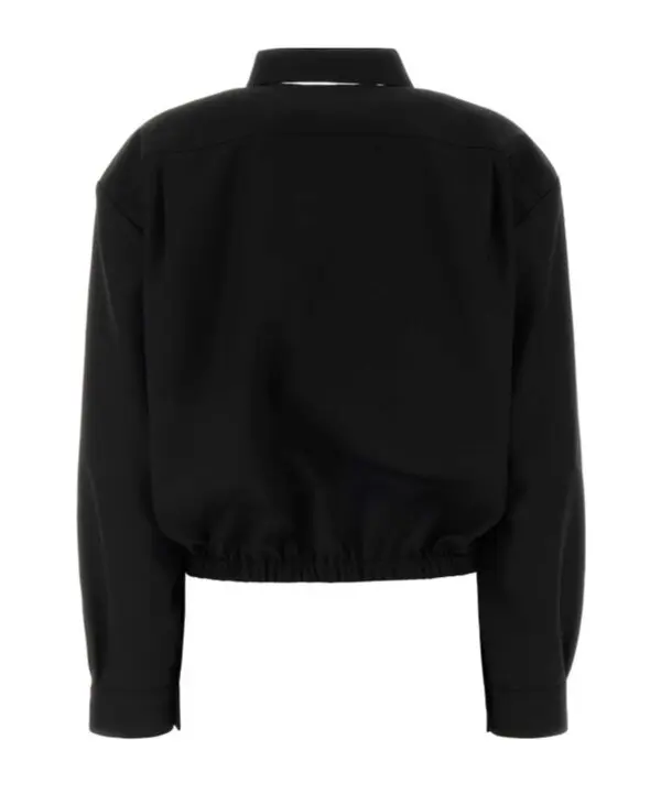 JIL SANDER Blouson Cropped Jacket - Black