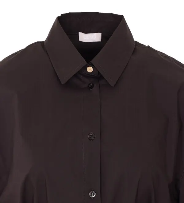 Liu Jo Long-sleeve Poplin Shirt With Waist Tie