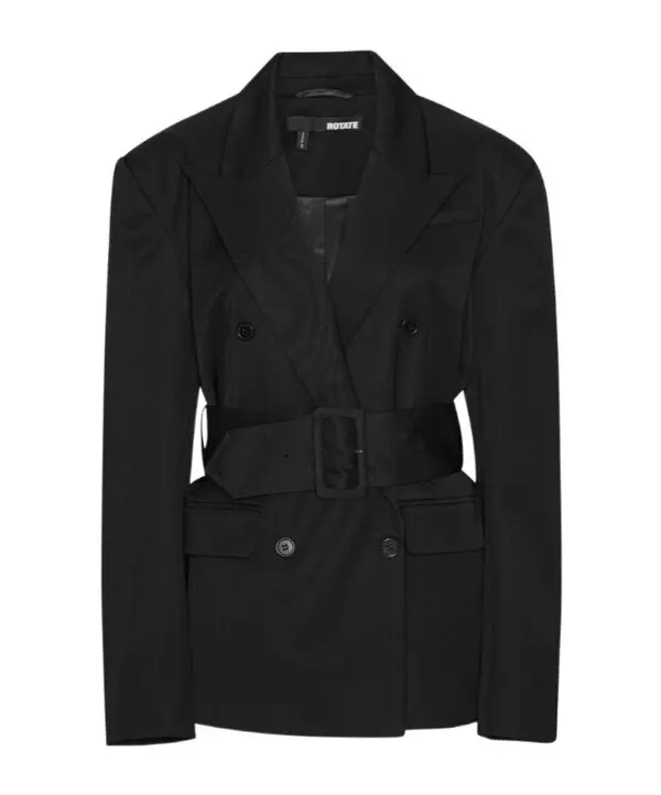 ROTATE BY BIRGER CHRISTENSEN Belted Double-breasted Blazer