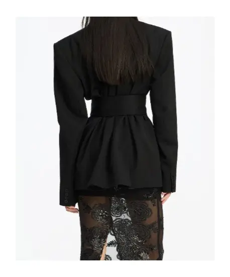 ROTATE BY BIRGER CHRISTENSEN Belted Double-breasted Blazer
