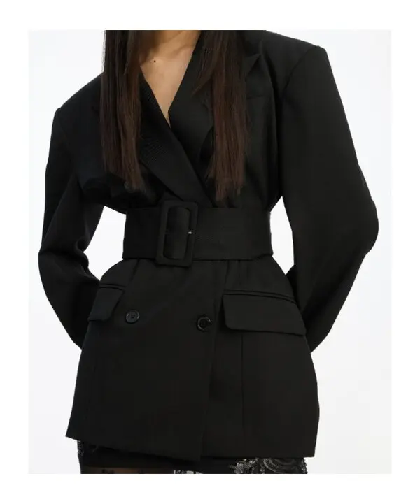 ROTATE BY BIRGER CHRISTENSEN Belted Double-breasted Blazer