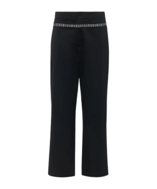 MAISON MARGIELA Straight-leg Striped Waistband Pants - Black