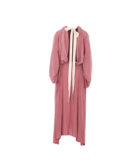 LANVIN Open-back Gathered Maxi Dress - Pink