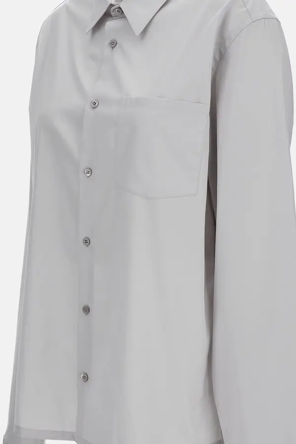 RIER Button-up Long-sleeved Shirt - Light Gray