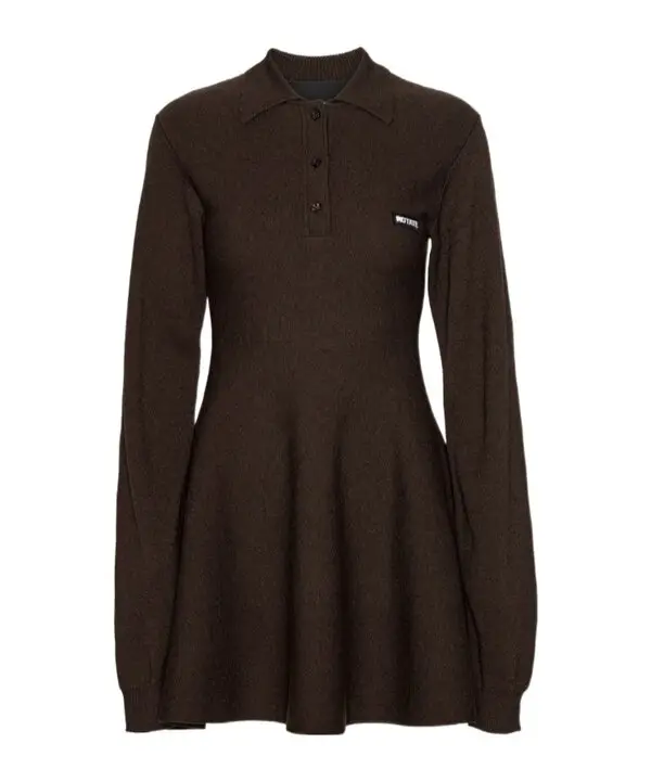 ROTATE BY BIRGER CHRISTENSEN Long Sleeve Knit Polo Dress