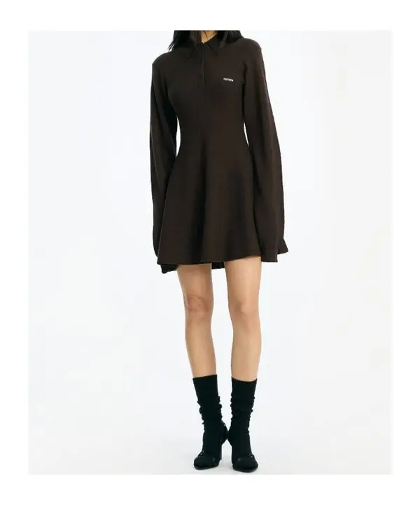 ROTATE BY BIRGER CHRISTENSEN Long Sleeve Knit Polo Dress