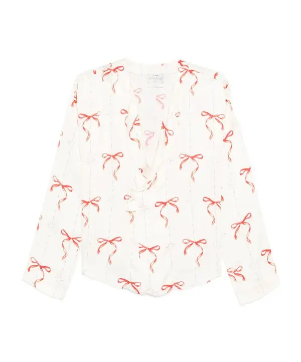 FORTE_FORTE Bow-print Shirt - Off-white