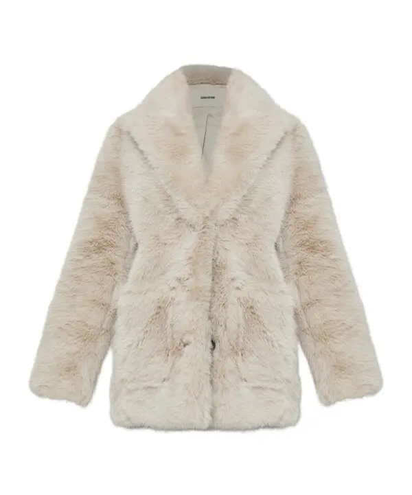 Zadig&Voltaire Faux Fur Shawl Collar Coat