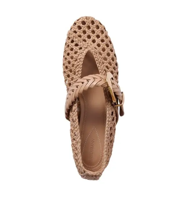 Zimmermann Knitted Ballet Flats - Brown