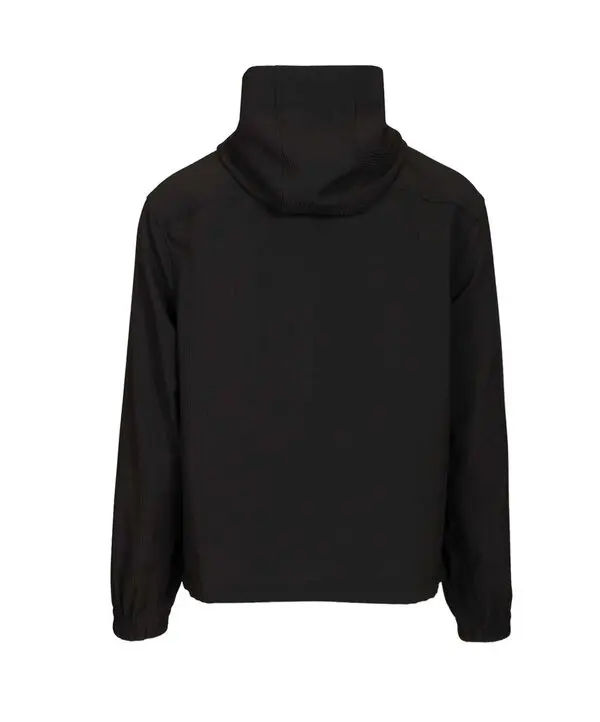 Emporio Armani Seersucker Hooded Zip Jacket - Black