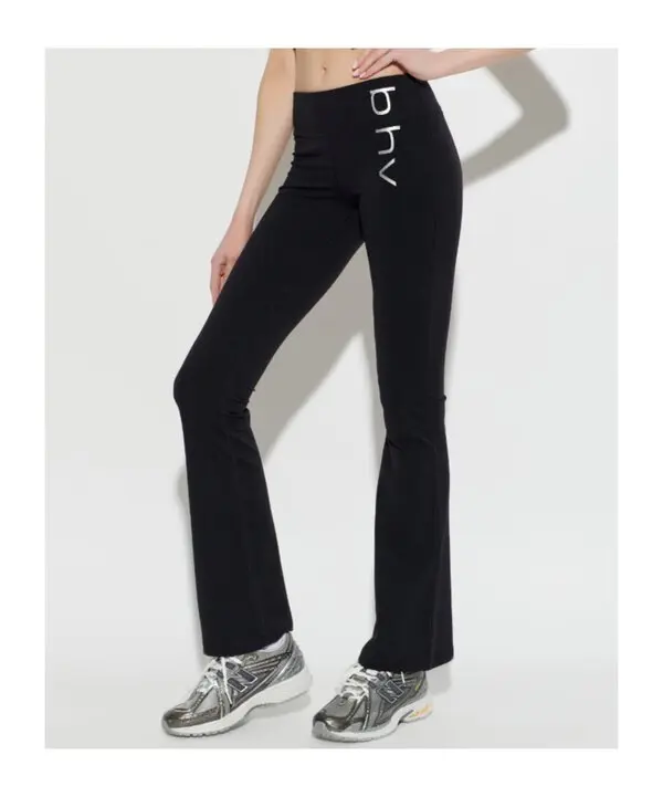 MISBHV Logo Print Flared Trousers