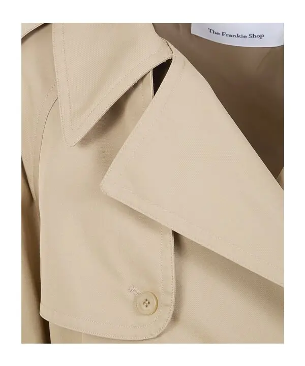 THE FRANKIE SHOP Oversized Trench Coat - Camel