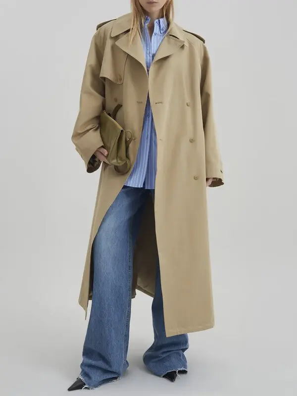 THE FRANKIE SHOP Riva Oversized Trench Coat