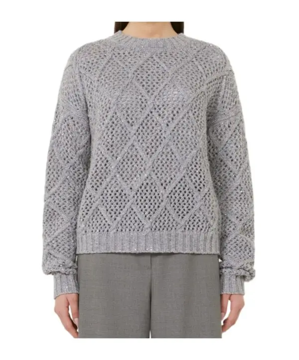 Max Mara Ellade Cropped Jumper With Sequins
