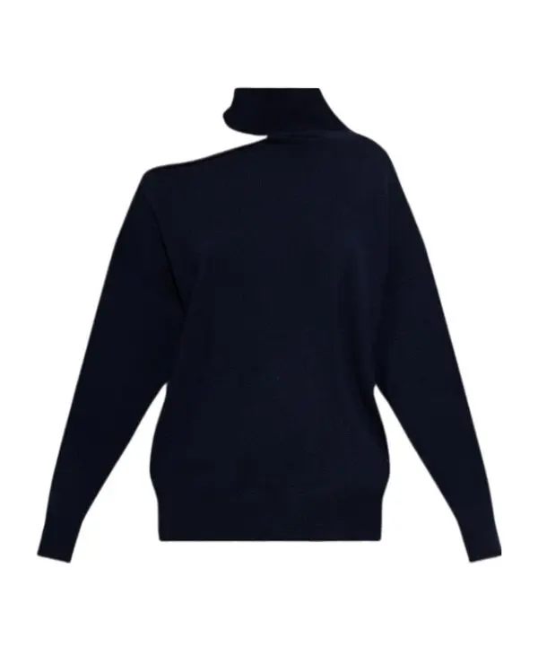 LISA YANG Alvia Cutout Turtleneck Knitwear - Black