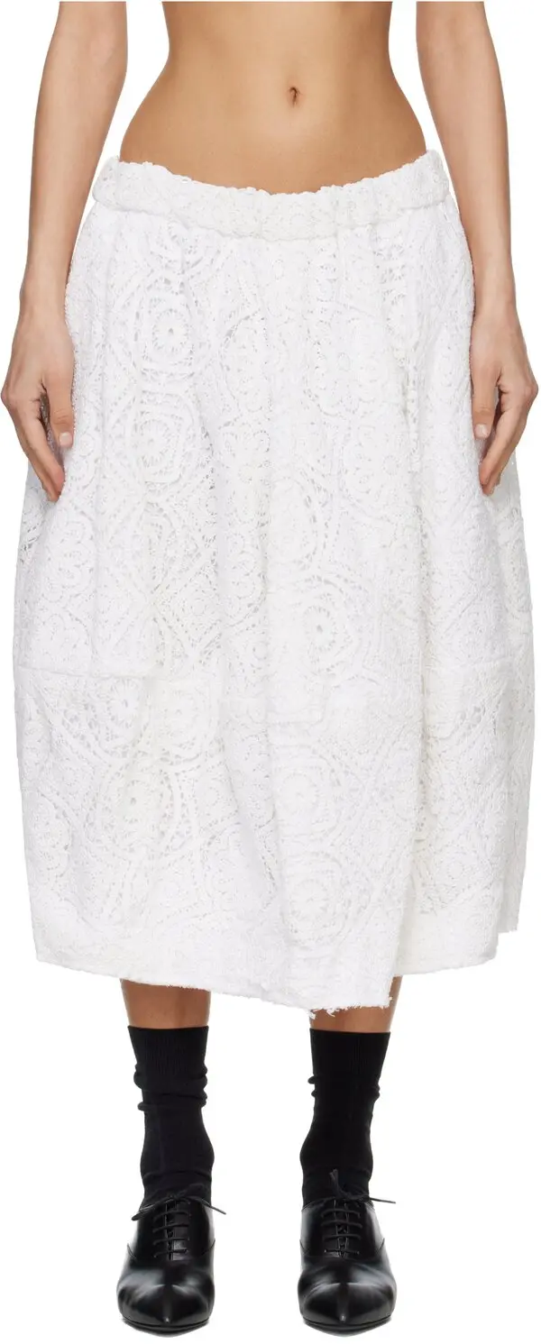 Comme Des Garçons Lace Midi Skirt