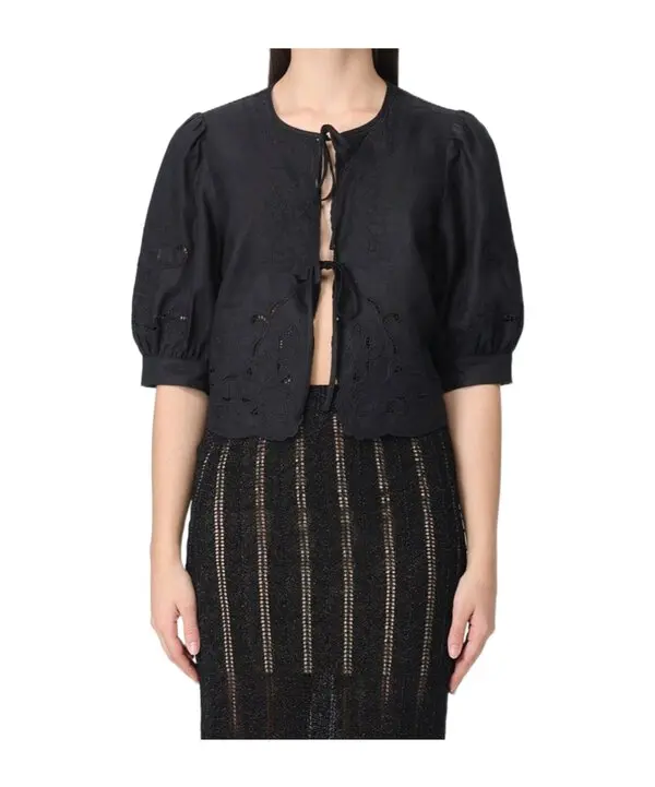 TWINSET Lace Panel Shirt - Black