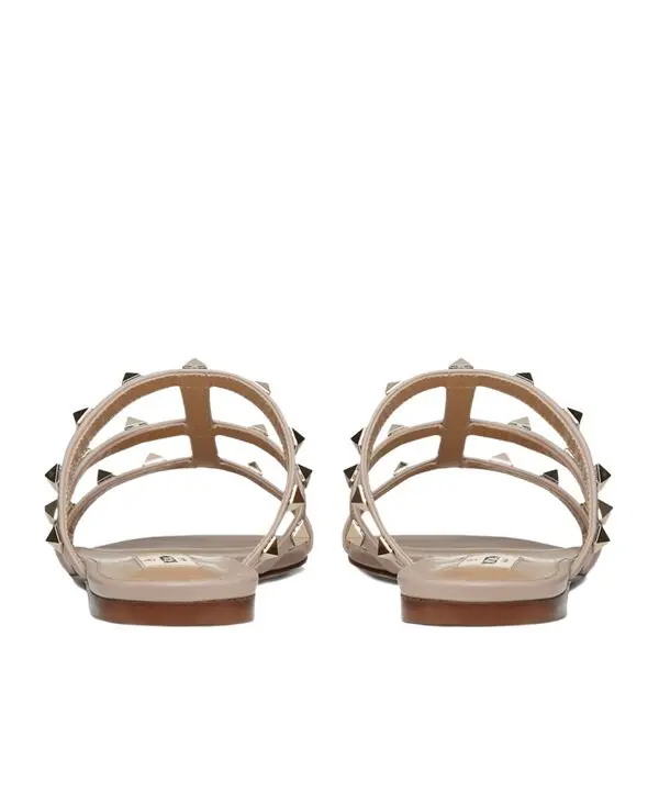 Valentino Garavani Rockstud Flat Sandals - Pink